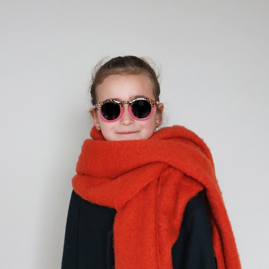 Lunettes de Soleil Enfant - CAT 3 - Léopard Transparent Rose – soframar